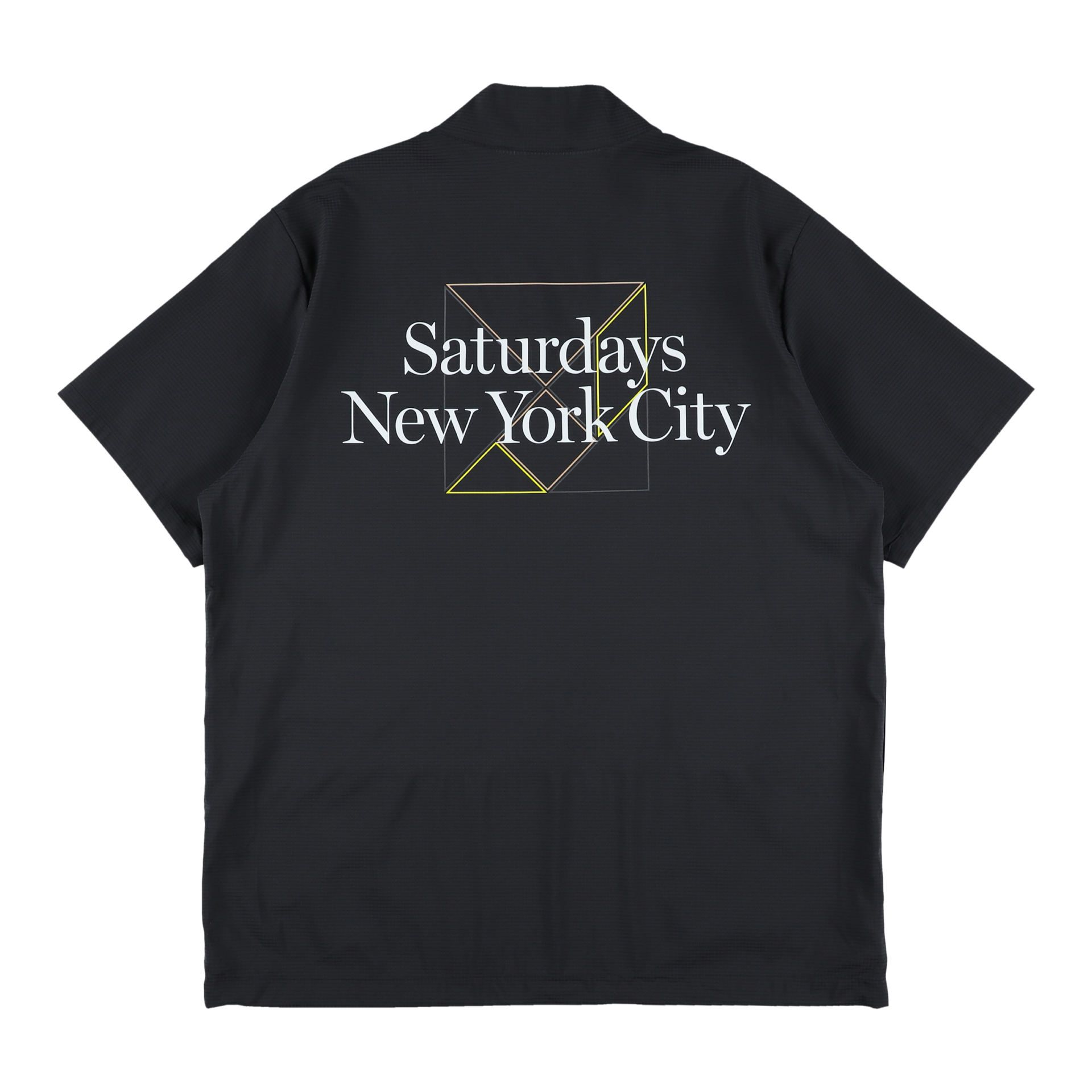 Saturdays NYC × TANGRAM DotAir® HALF ZIP PISTE BLACK TGS-MBST01