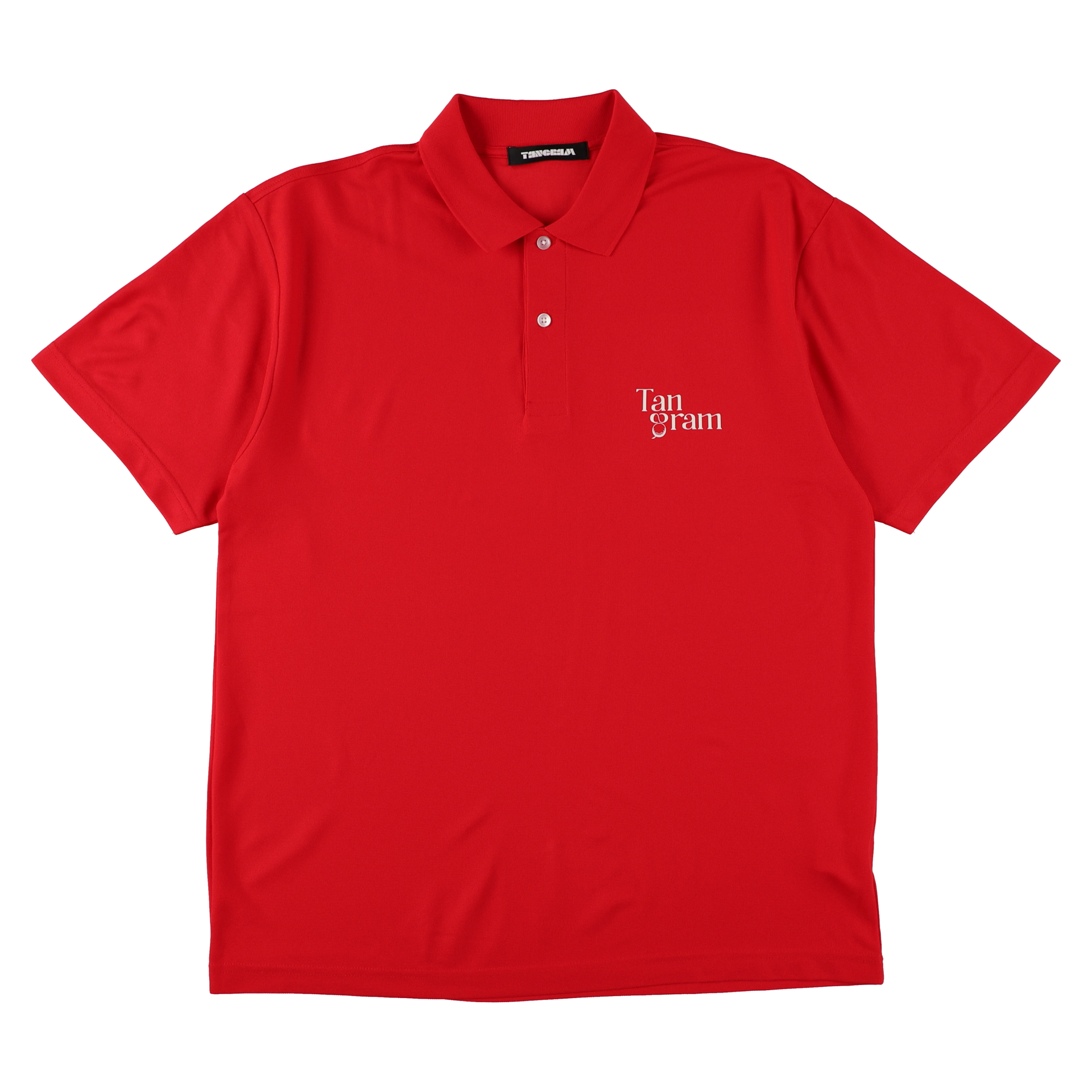 LABEL LOGO POLO SHIRTS RED TGS-MPL79 – TANGRAM