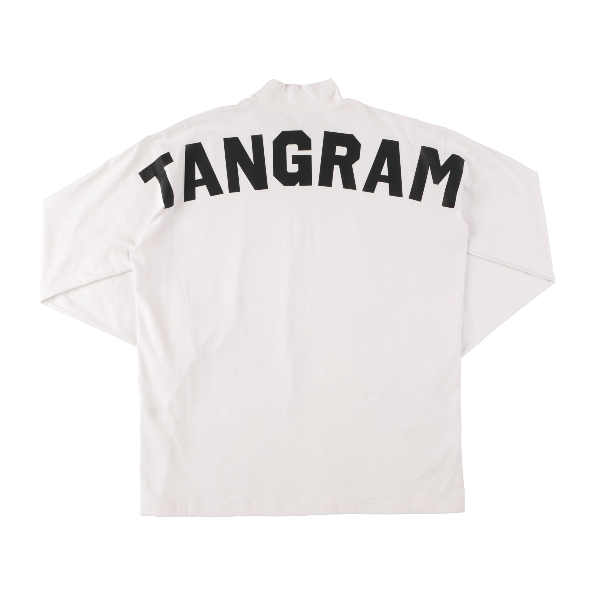 ARCH LOGO MOCK NECK LONG SLEEVE WHITE TGS-MT04 – TANGRAM